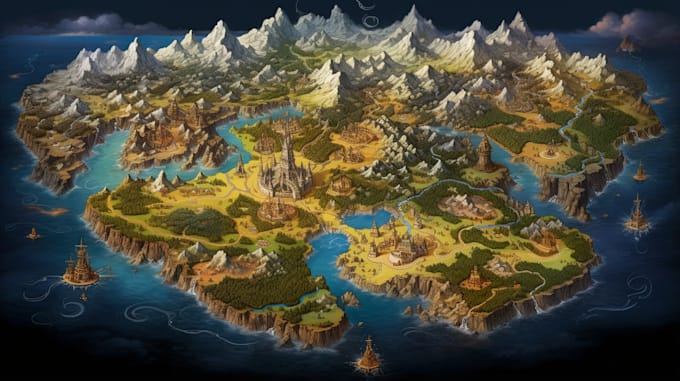 Draw custom fantasy world map for your novel,game,and story by ...