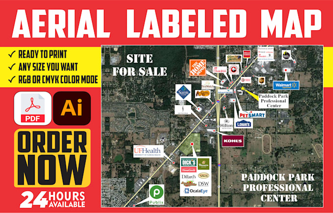 Create real estate aerial maps with specific logo labels by Yasart365 ...