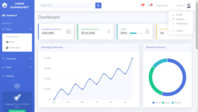 Create your website using php laravel framework by Lokman_abd | Fiverr
