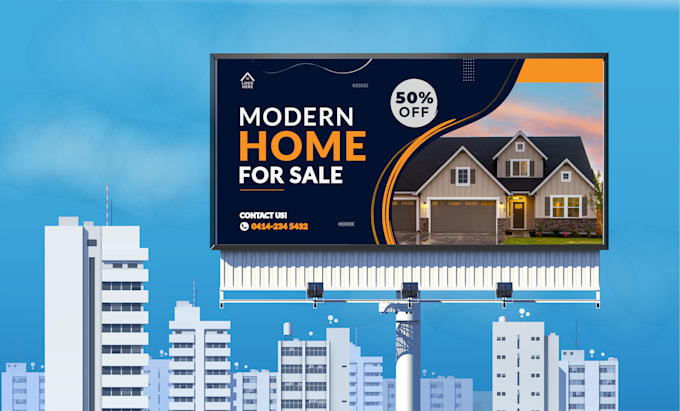 Design billboard, hoarding, outdoor, yard sign, digital sign, or ...