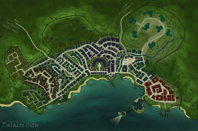 Map design for vtt and in person dnd campaigns by Missmeleni | Fiverr