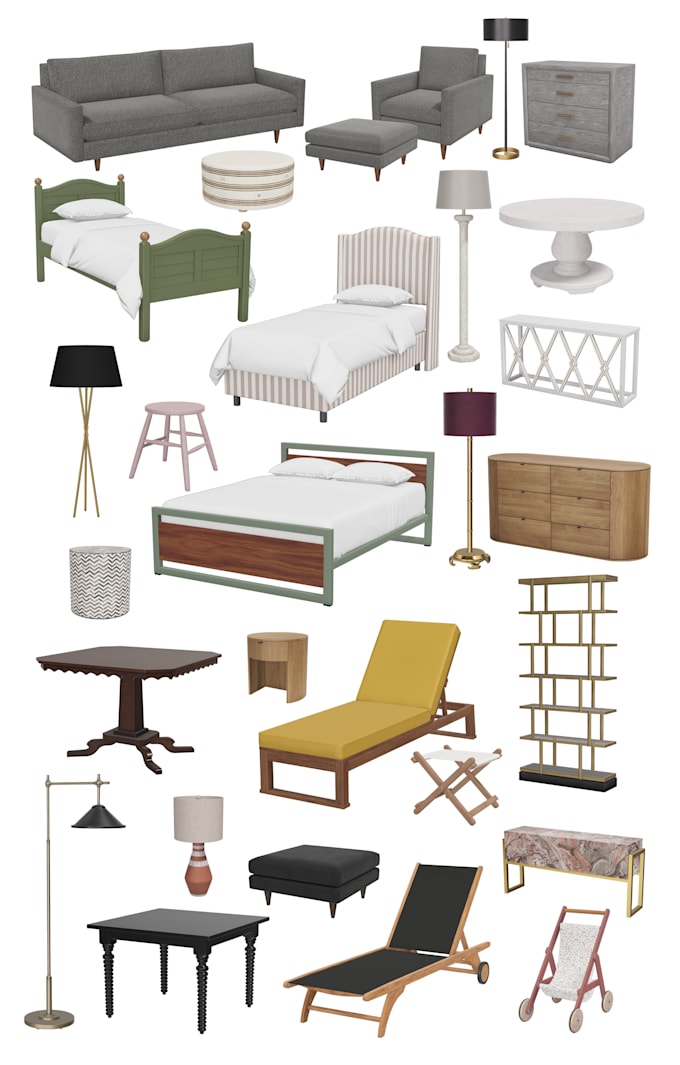 Create for you any 3d realistic furniture models you need by Annem2023 ...