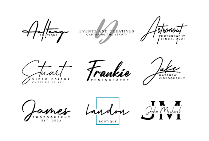 Design handwritten, cursive, scripted, handwriting, signature logo by ...