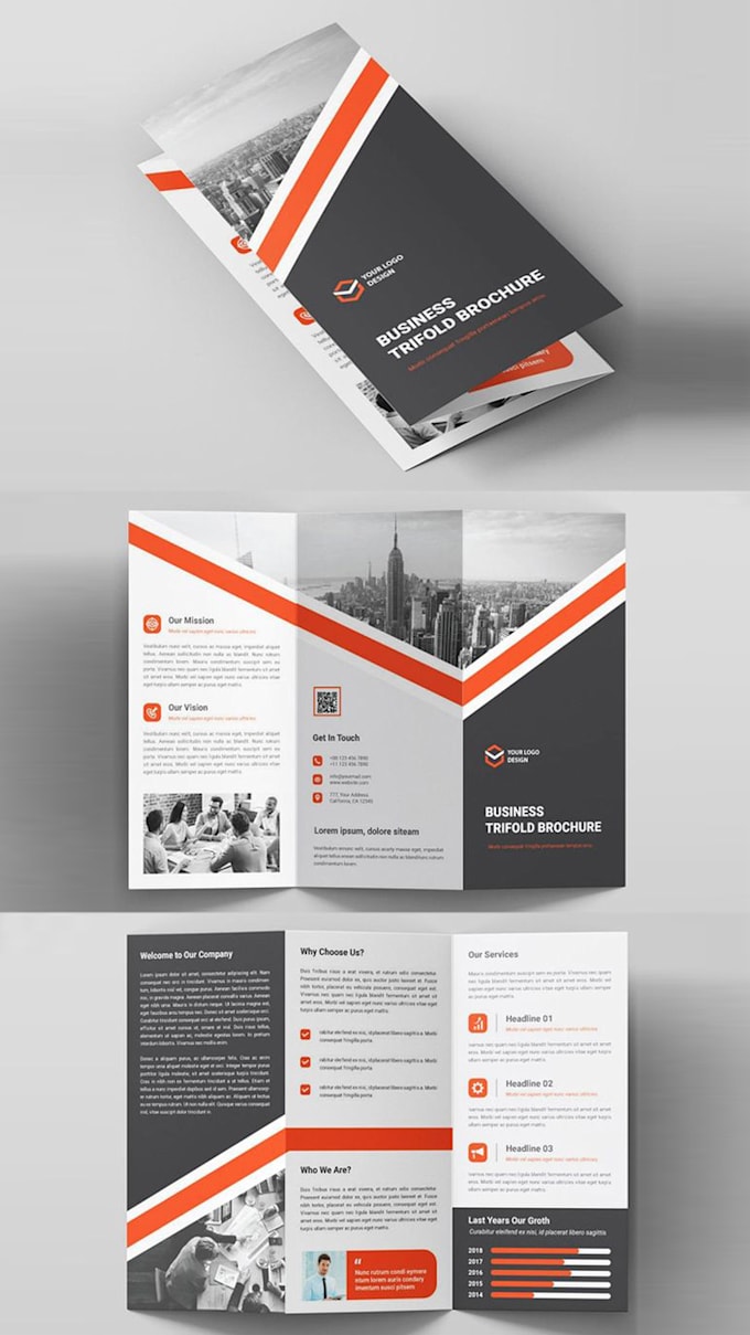 Design professional one pager, bifold, trifold brochure by ...