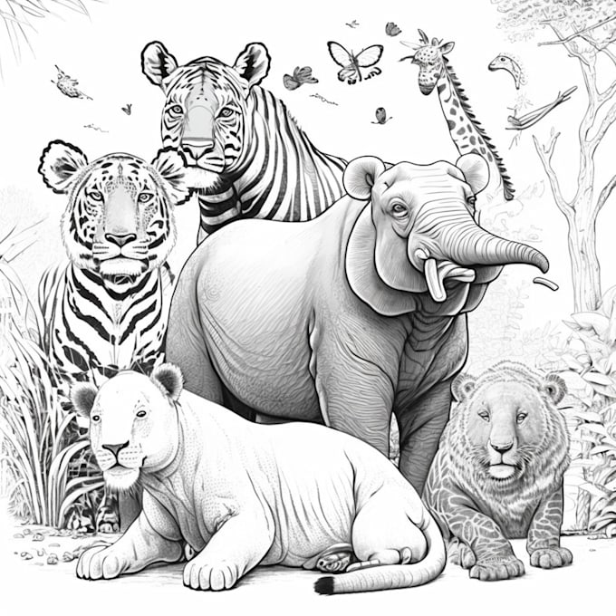 Create you ai colouring pages of your choice by Ferryjane | Fiverr