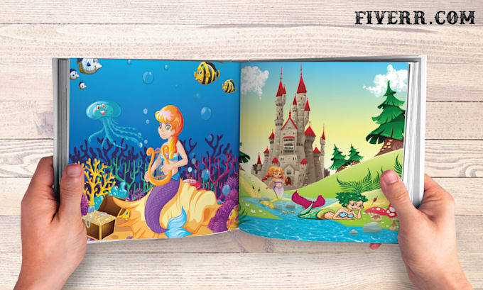 Do unique children story book interior design by Sadhon_design | Fiverr