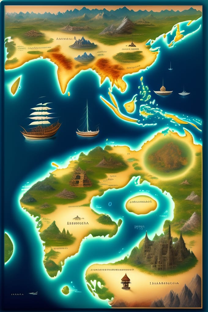 Create a professional fantasy map for you by Digitaluxury | Fiverr