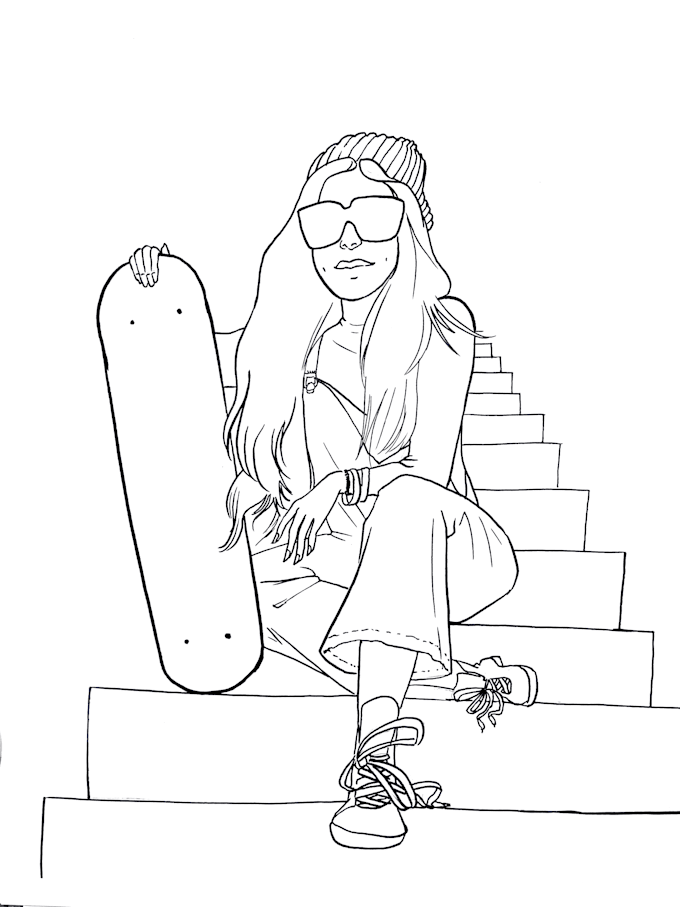 Draw disney style family portrait coloring pages caricature by ...