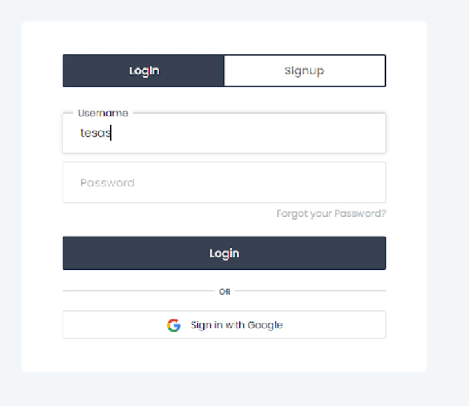 Create complete login form with sign in google and send mail otp by ...