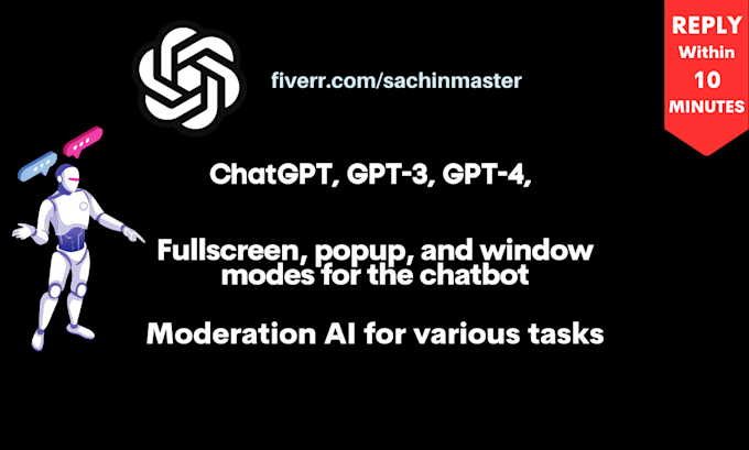 Integrate chatgpt openai and ai chatbot into your wordpress by Sachinmaster | Fiverr