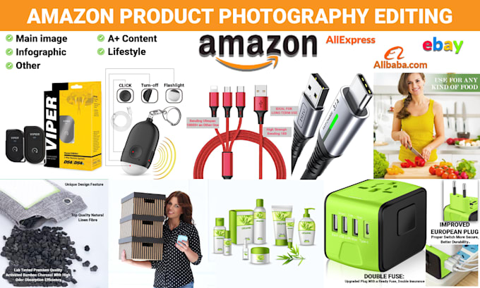 Lifestyle amazon product editing, product photography with infographics ...