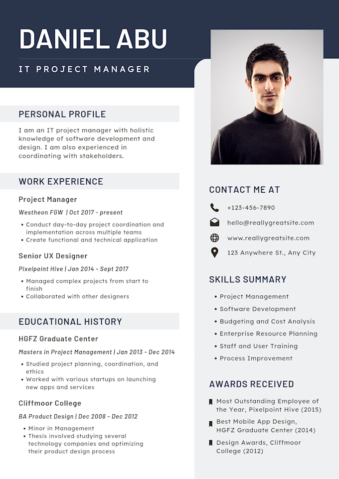 Redesign resume, be your cv maker, creative cv builder by Legend4855 ...