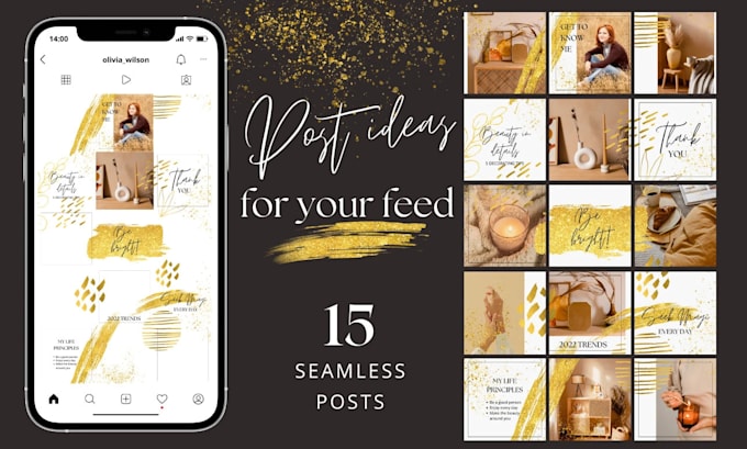 Design themed instagram puzzle posts grid and feed by Haya_arts | Fiverr