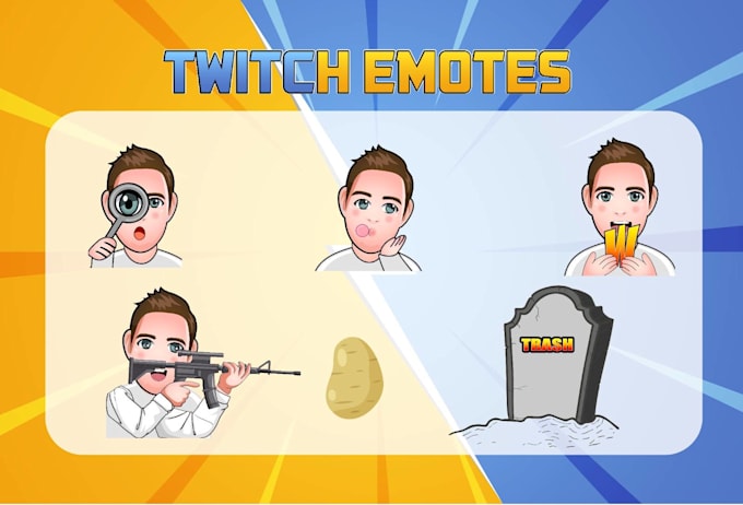 Create cute twitch emotes for your channel by Arehmangraphic | Fiverr