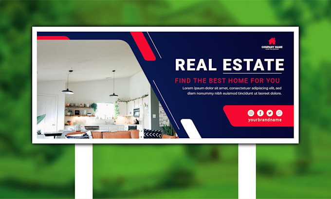 Design yard sign, signage, lawn sign, real estate sign and signboard by ...