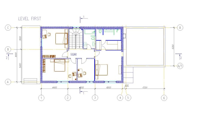 Do 2d floor plan, and convert your pdf or drawing to autocad drwaing by ...
