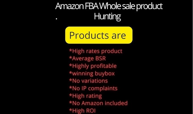 Do profitable product hunting for wholesale fba by Afanafridi840 | Fiverr