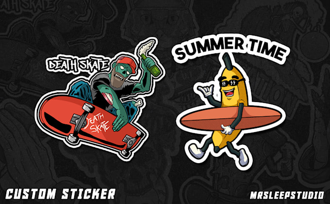 Create custom illustration for sticker pack design by Mrsleepstudio ...