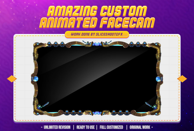 Design cool custom animated facecam, webcam overlay twitch,yt,fb by ...