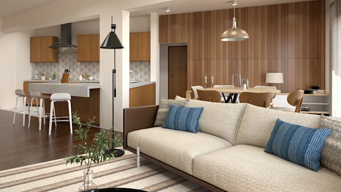 Do aesthetic interior design and architecture 3d rendering by Ashick09 ...