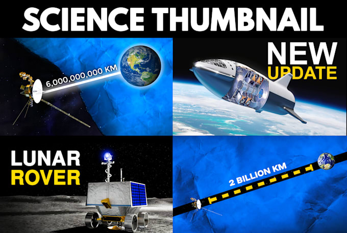 Design amazing space and science youtube thumbnail by Yassirezr | Fiverr