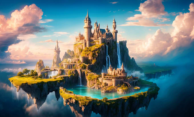 Create professional fantasy landscape digital art by Automatek | Fiverr