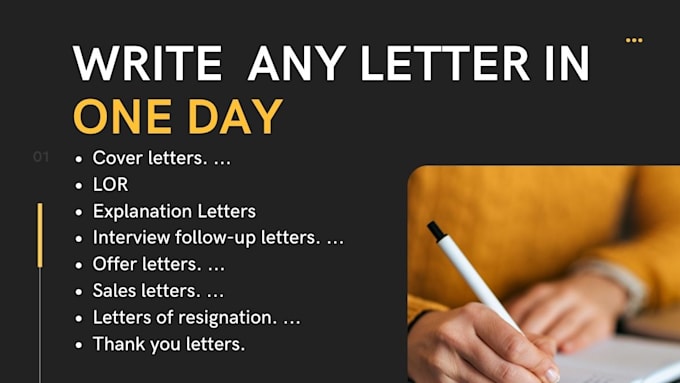 Write any type of letter in one day by Letter_eng | Fiverr