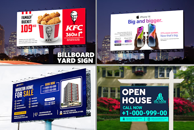 Design creative printable vinyl banners, billboards, yard signs ...