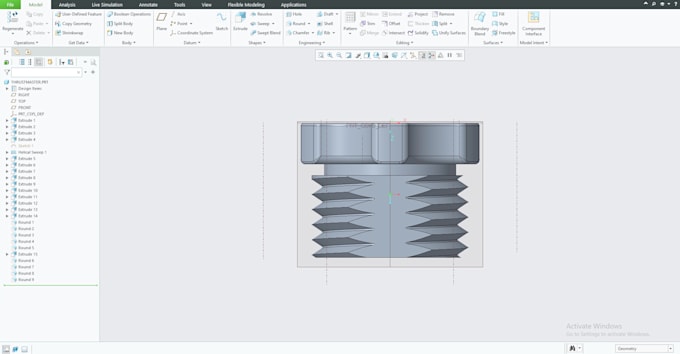 Do 3d modeling in creo parametric by Danilo_ciric | Fiverr