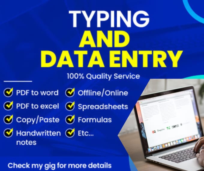 Data entry typing work job by Ranakashi3 | Fiverr Data entry typing work job by Ranakashi3 | Fiverr