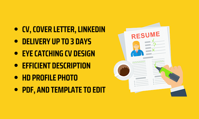 Write Resume Cover Letter Cv And Linkedin To Get You Hired By Inspyroo Fiverr 