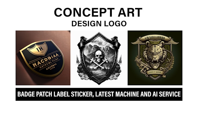 Do concept art design logo badge patch label sticker with ai service by ...