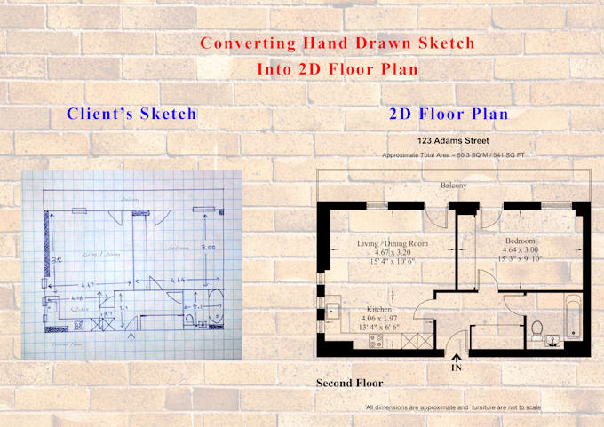 Redraw 2d floor plan from autocad by Ashenvermal | Fiverr