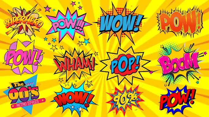 Design comic text, pop art, 90s,80s,vintage or retro logo in 24 hrs by ...
