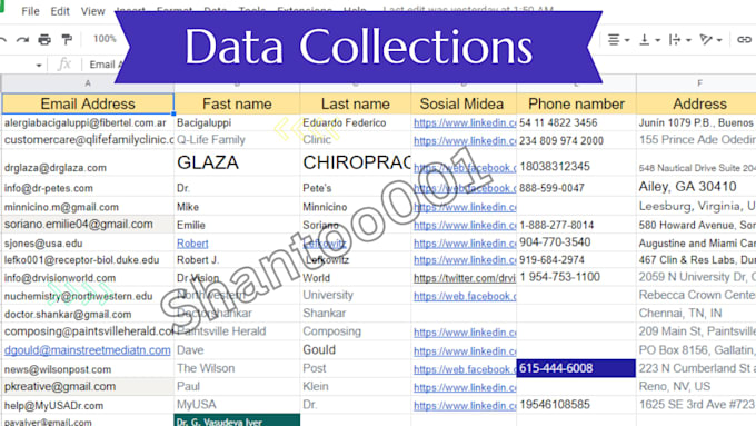 Do lead generation, web research, excel data entry, copy past and email list by Shantoo001 | Fiverr