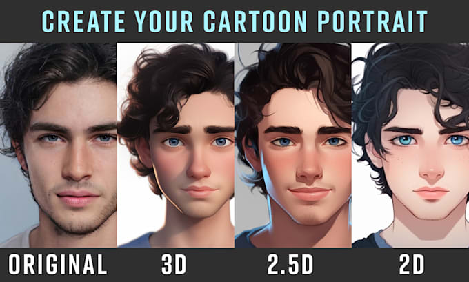 Cartoonize your profile picture by Ethanccgu | Fiverr