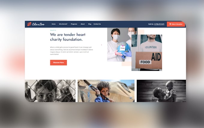 Create your charity web page ux ui by Rashmikadr12 | Fiverr