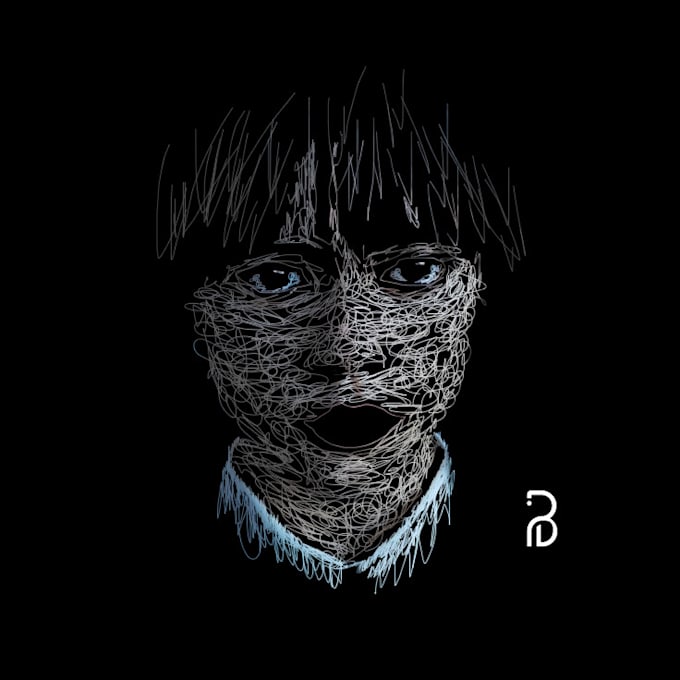 Draw cool scribble art from portrait photo by Pancho213 | Fiverr