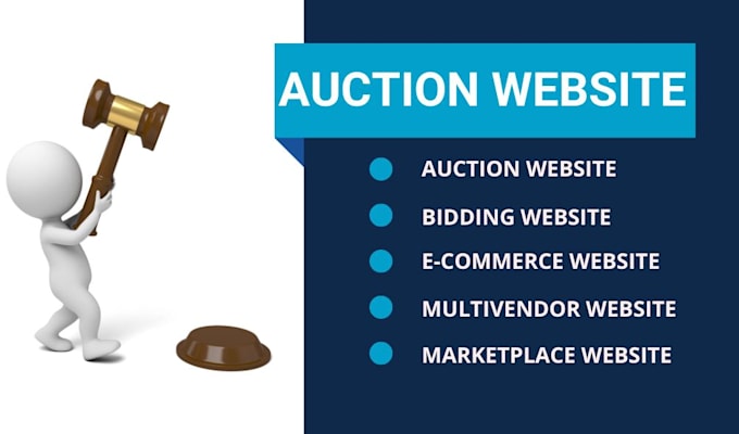 Build auction website, bidding, multivendor, e commerce, marketplace website by Sholaolumomi ...