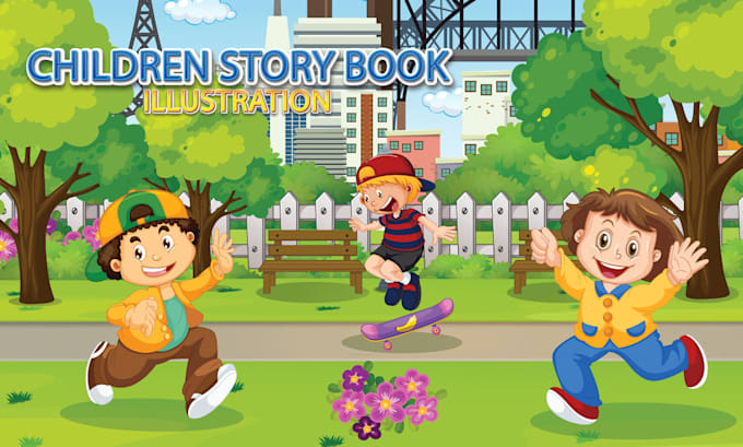 Create children book illustration and kids story book illustration by ...