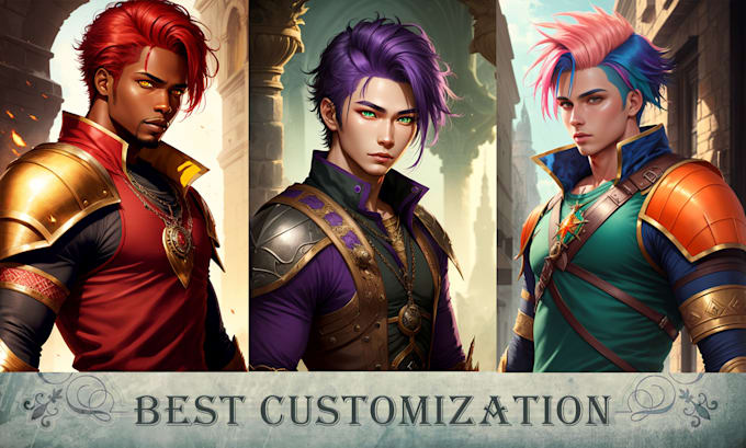 Create an amazing rpg fantasy man character by Ploytoysonline | Fiverr