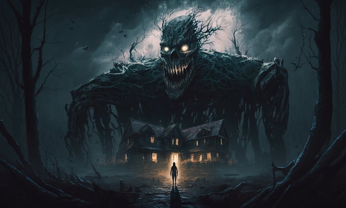 Create highly detailed horror, dark illustration with ai by Harahara973 ...