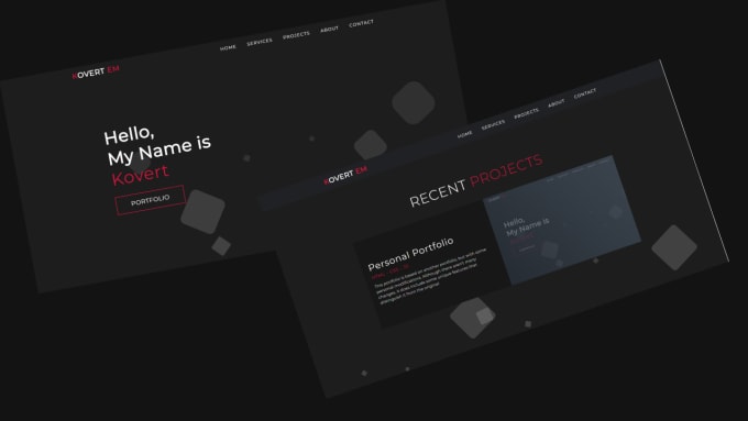 Create Cutom Web Site Using Html Css Js Also Tailwindcss And Reactjs By Kovertt Fiverr