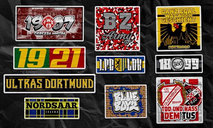 Design custom football ultras hooligan stickers by Sidahmedbkr | Fiverr