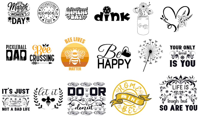 Provide svg cut files design bundle for pod in any niche by Mooular2121 ...