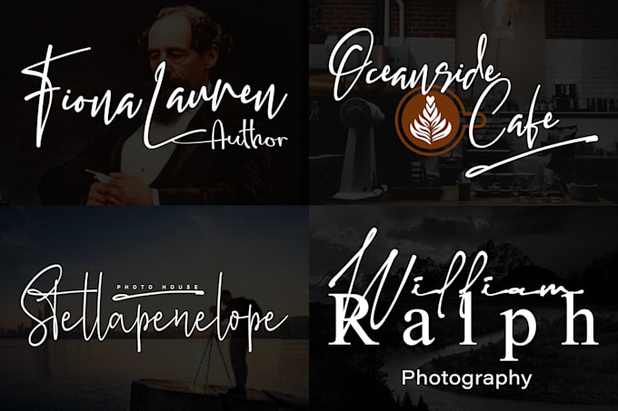 Do luxury modern photography watermark signature handwritten logo ...