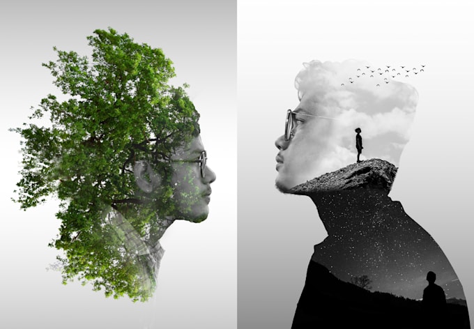 Do photoshop editing, double exposure effects, or photo manipulation by ...
