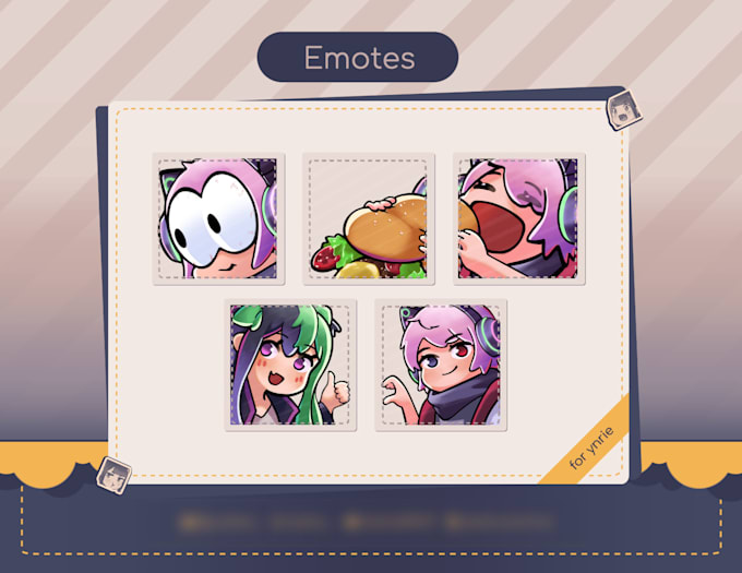 Draw cute custom high quality emotes for you from scratch by Xasha ...