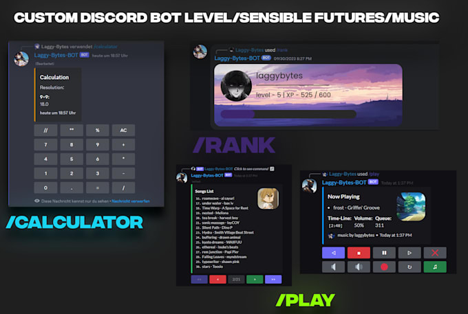 Create a custom discord bot with free hosting by Laggybytes1 | Fiverr