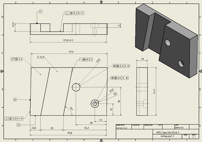 Make cad technical drawings with gd and t requirments by Abbasamazai ...
